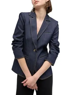 Cinq À Sept Khloe Denim Blazer - Indigo