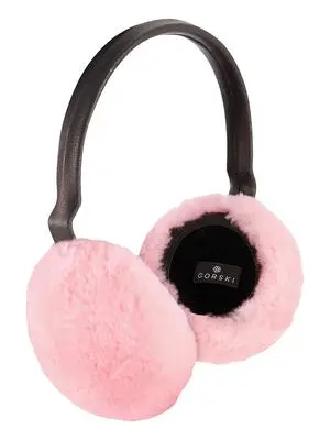 Gorski Gorski Lamb Shearling Earmuffs Pink
