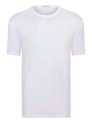 Stefano Ricci Solid Cotton Crewneck T-shirt White