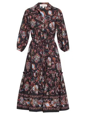 CARA CARA Cara Cara Hutton Puff-Sleeve Midi Shirtdress