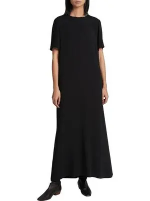 THE ROW Robi Crepe Maxi Dress - Black