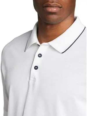 Giorgio Armani Apos;s Tipped Polo Shirt - White