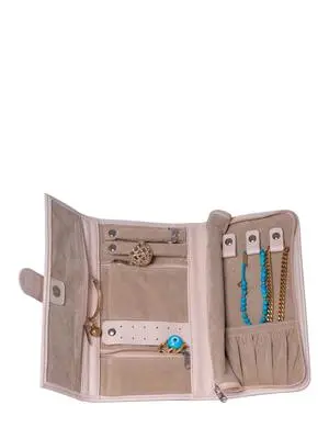 BEY-BERK Haley Jewelry Clutch - Cream