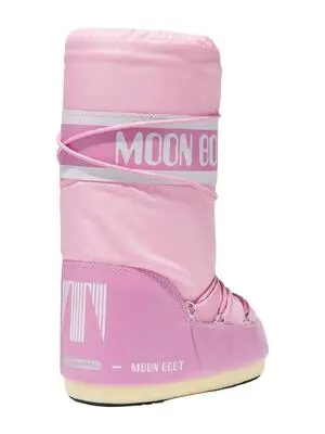 Moon Boot Nylon Lace-up Snow Boots - Pink
