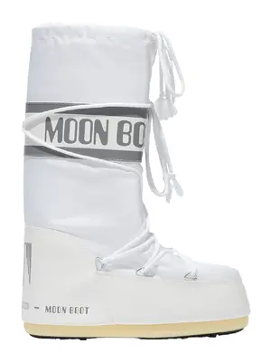 Moon Boot Nylon Lace-Up Snow Boots White
