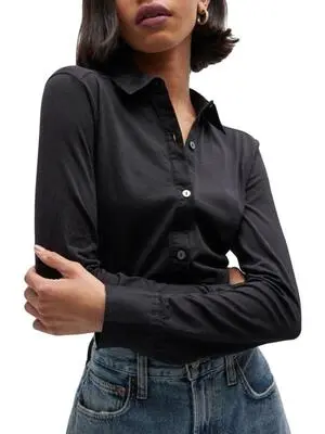 Theory Riduro Organic Cotton Shirt - Black - 00