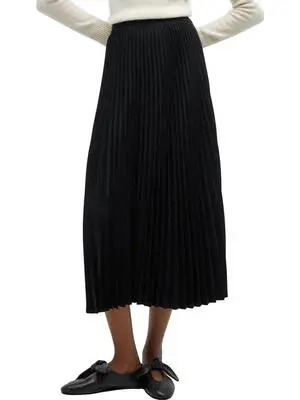 Co Pleated Midi Skirt - Black
