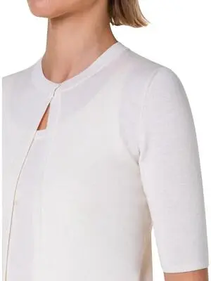 Akris Knit Half-sleeve Cardigan - Cream