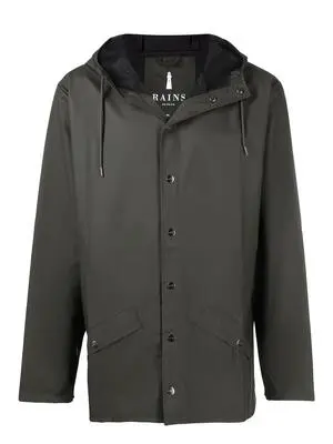 Rains Rains Long-Sleeve Hooded Jacket Green
