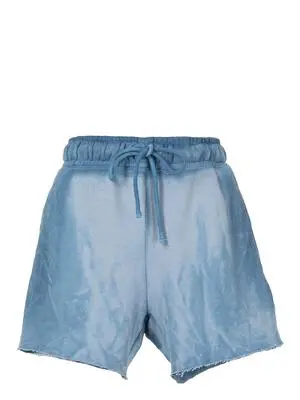 Cotton Citizen Faded Raw-cut Track Shorts - Blue