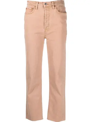 RE/DONE 70s Ultra High Cropped Jeans - Neutrals