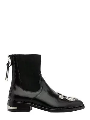 Toga Mix-badge Chelsea Boots - Black
