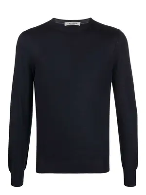 FILERIA Round-neck Virgin Wool Sweater - Blue