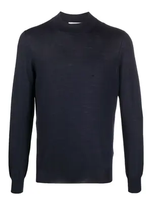FILERIA Fine Knit Wool Jumper - Blue