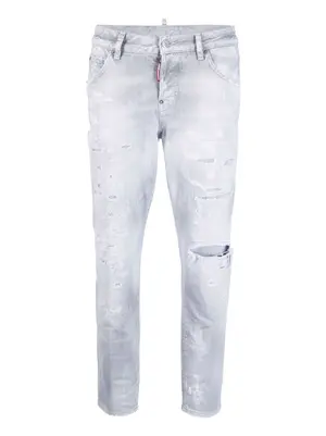 Dsquared2 High-rise Cropped Jeans - Grey