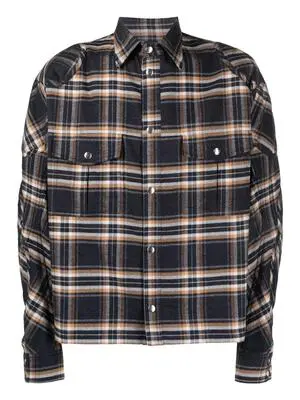 GMBH Check-print Button-up Shirt - Black