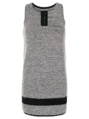 ONEFIFTEEN Tank Knitted Mini Dress - Grey