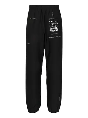TAKAHIROMIYASHITA THESOLOIST. Slogan-print Track Pants - Black