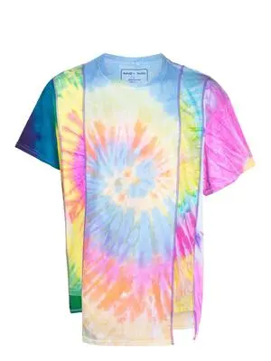 Needles Tie Dye-print Panelled T-shirt - Yellow