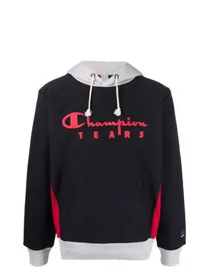 Champion Logo Print Hoodie - Black