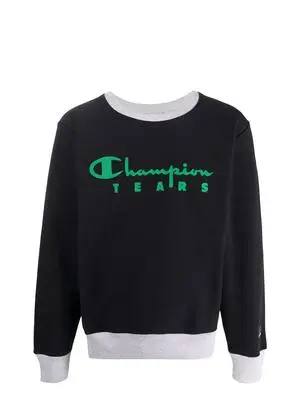 Champion Logo Print Sweatshirt - Blue