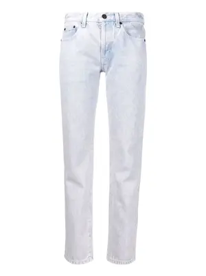 SAINT LAURENT Saint Laurent Bleached Cropped Jeans