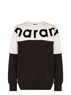 MARANT Two-tone Logo Sweatshirt - Black