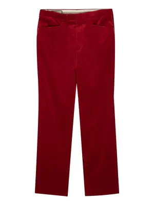 Gucci Velvet Straight Trousers - Red