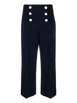 Moschino Double-breasted Cropped Trousers - Blue