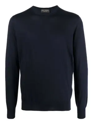 DELL'OGLIO Crew Neck Jumper - Blue