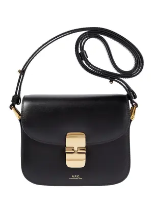 A.p.c. A.P.C. Grace Mini Leather Shoulder Bag Black