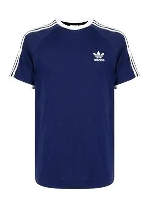 Adidas Embroidered-logo T-shirt Blue