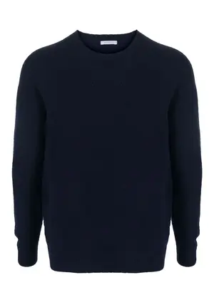 Malo Crew-neck Knitted Jumper - Blue