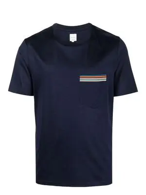 Paul Smith Pocket Cotton T-shirt - Blue
