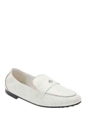 Tory Burch Tory Burch Ballet Loafer Shiny White / Cognac
