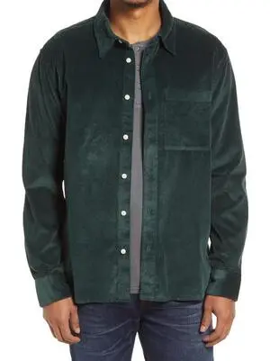 MADEWELL Easy Long Sleeve Button-up Corduroy Shirt