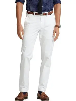 Ralph Lauren Stretch Straight Fit Washed Chino Pant - Ceramic White