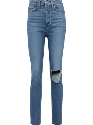 RE/DONE 90s Ultra High-rise Skinny Jeans - Blue