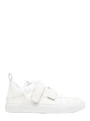 COUNTY OF MILAN Marcelo Burlon County Of Milan Logo-Print Leather Sneakers