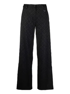 MARINE SERRE Moon-print Tailored Trousers - Black