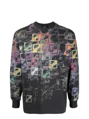 We11Done Logo-print Cotton Sweatshirt - Multicolour