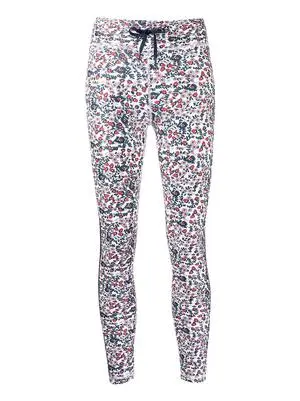 The Upside Capri Floral Performance Leggings - White