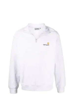 Carhartt Work In Progress American Script Half-zip Sweatshirt - Grey
