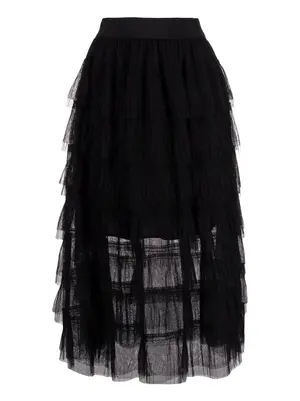 MAJE Maje Layered Tulle Midi Skirt