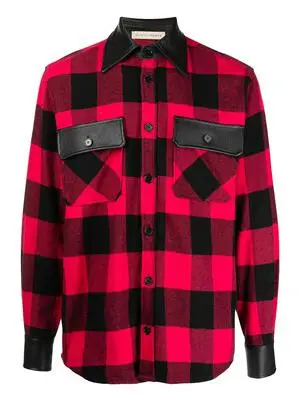 ROMEO HUNTE Check-print Wool Shirt