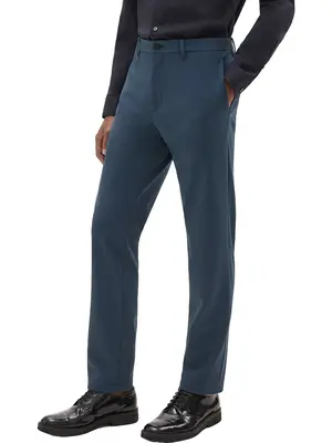 Theory Theory Zaine Precision Ponte Knit Trousers Deep Sea Blue
