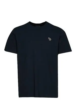 Paul Smith Zebra-embroidered Cotton-jersey T-shirt - Navy