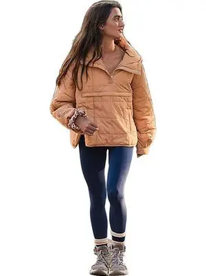 Free People Pippa Packable Pullover Puffer - Classic Camel