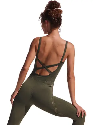 Free People FP Movement Good Karma Onesie Green