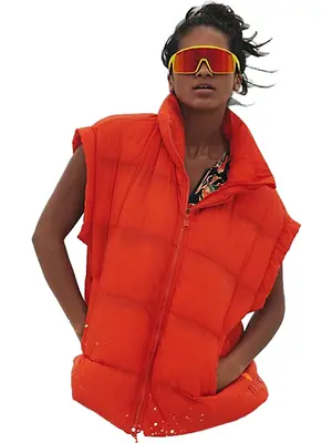 Free People FP Movement In A Bubble Puffer Vest Flame
